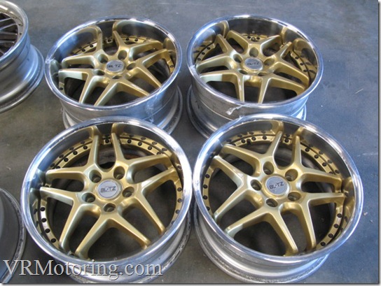 Blitz 03 Gold Rims 17x8+38 17x9+45 5x114.3 ~ JDM Wheels